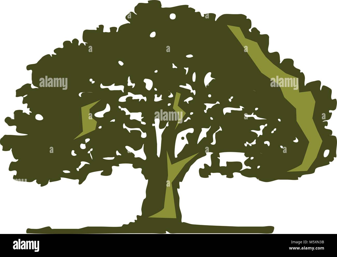 Oak Tree Vector Stock Vector Image & Art - Alamy