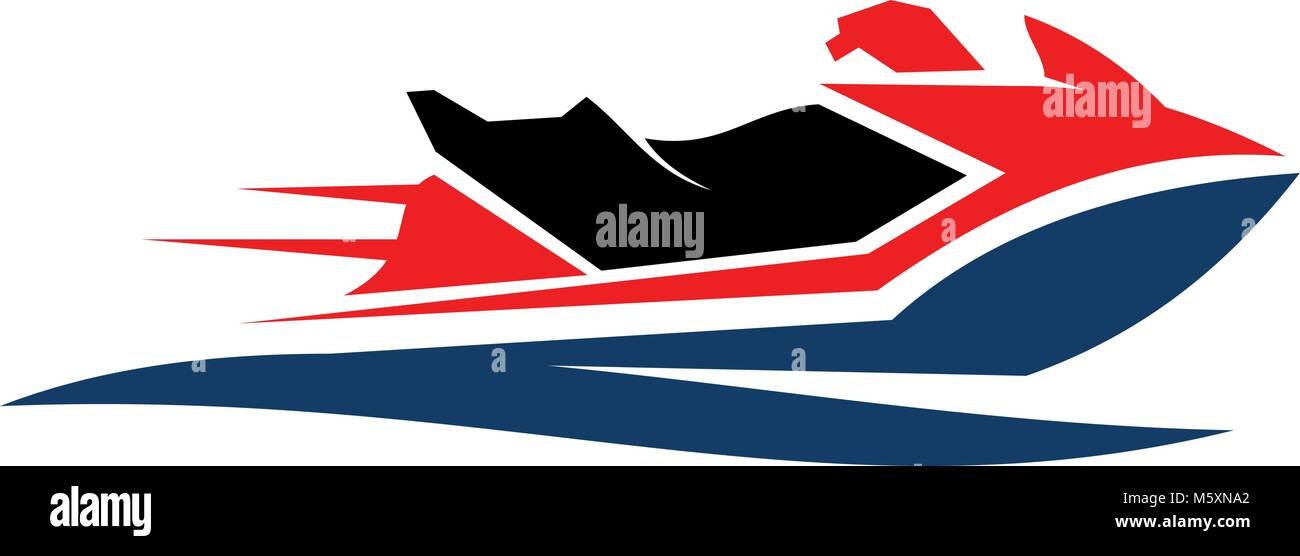 Motor boat water scooter Stock Vector Images - Alamy