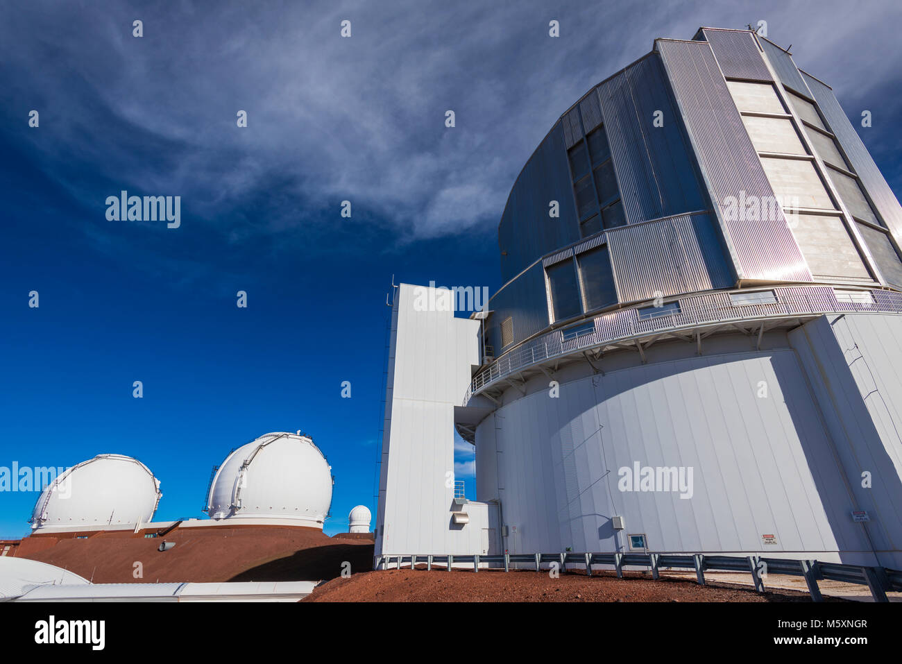 Observatories on the summit on Mauna Kea, The Big Island, Hawaii USA ...