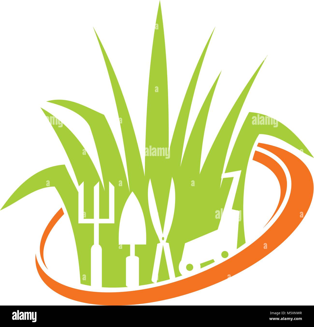 Push reel lawn mower Stock Vector Images - Alamy