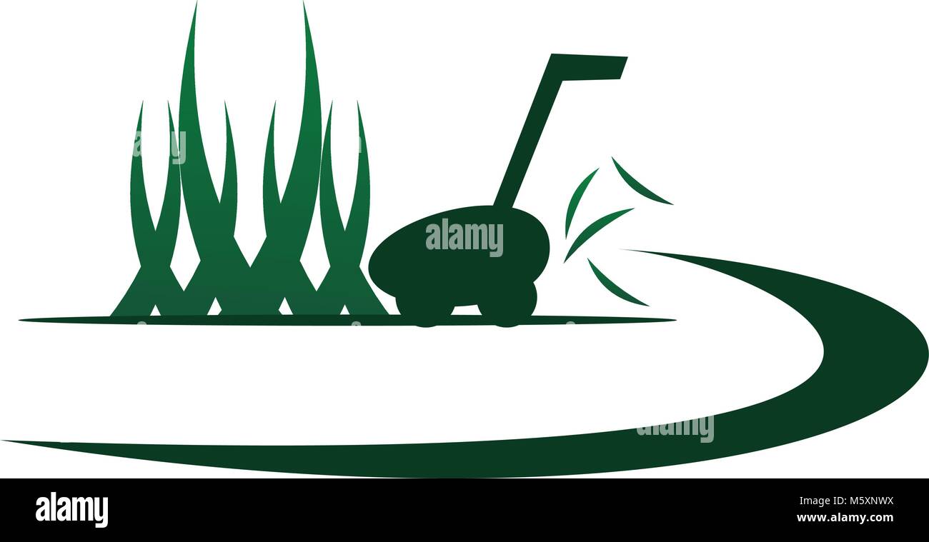 Push reel mower Stock Vector Images - Alamy