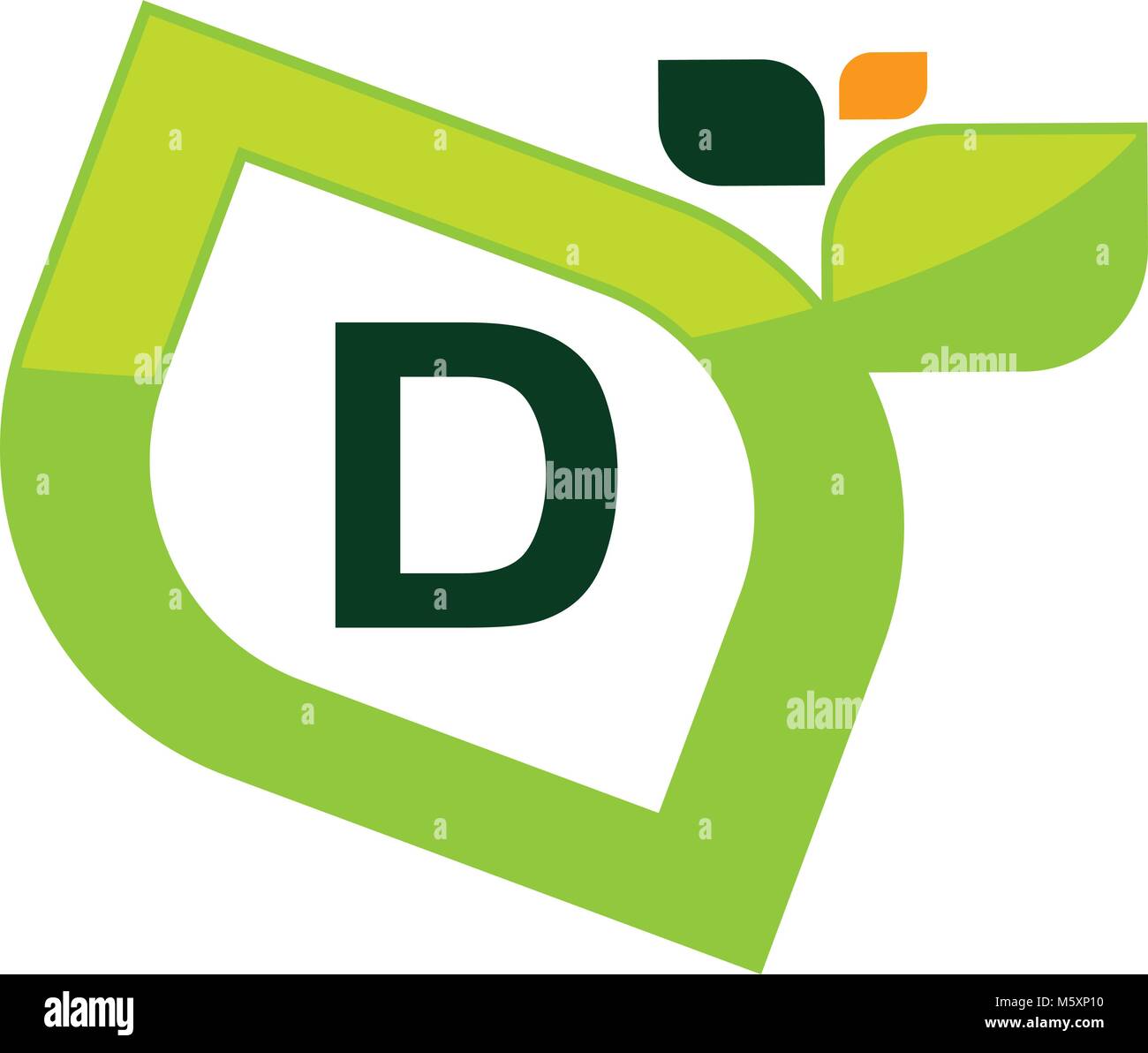 Leaf Initial D Logo Design Template Vector Stock Vector Image & Art - Alamy