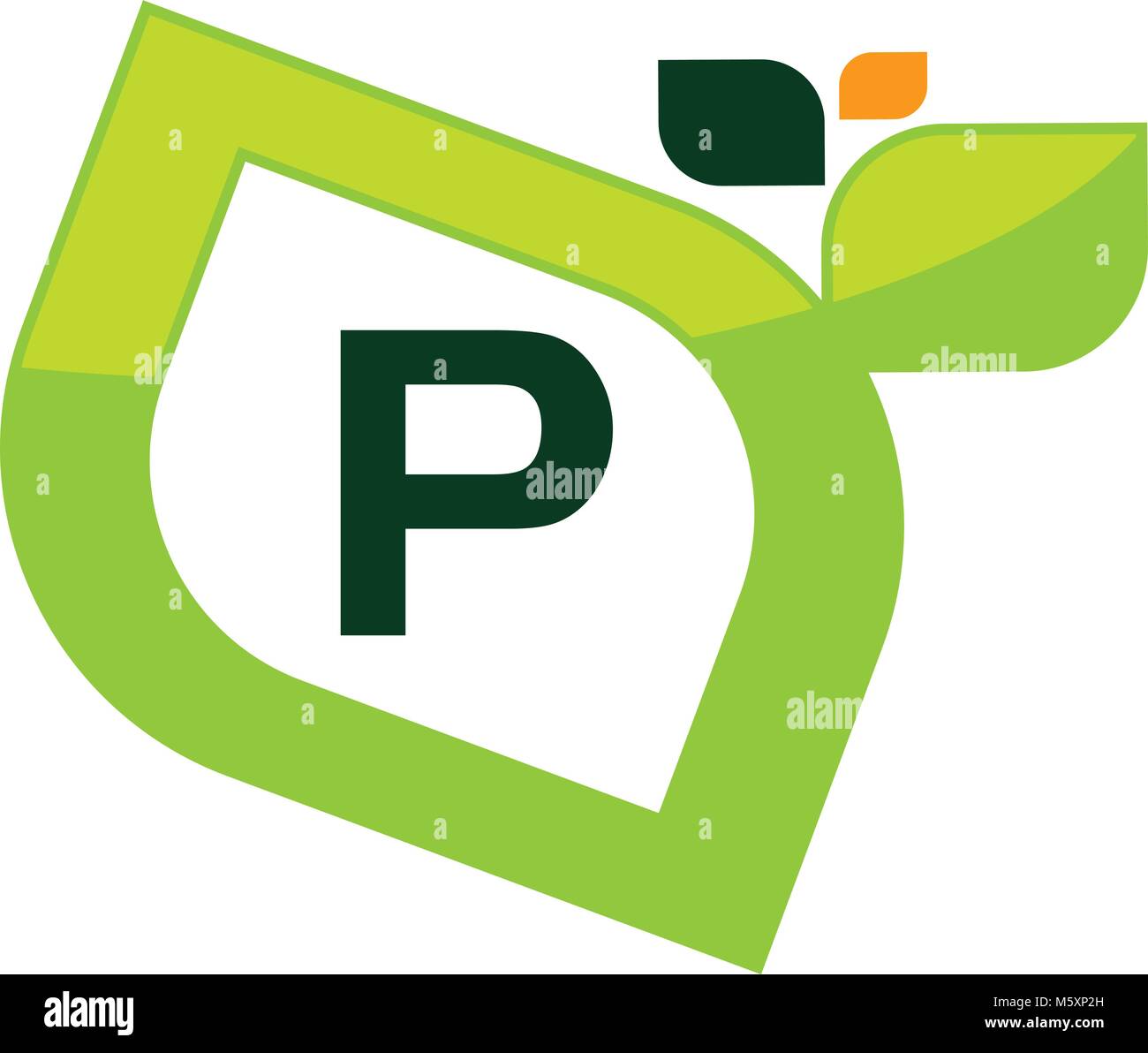Leaf Initial P Logo Design Template Vector Stock Vector Image & Art - Alamy
