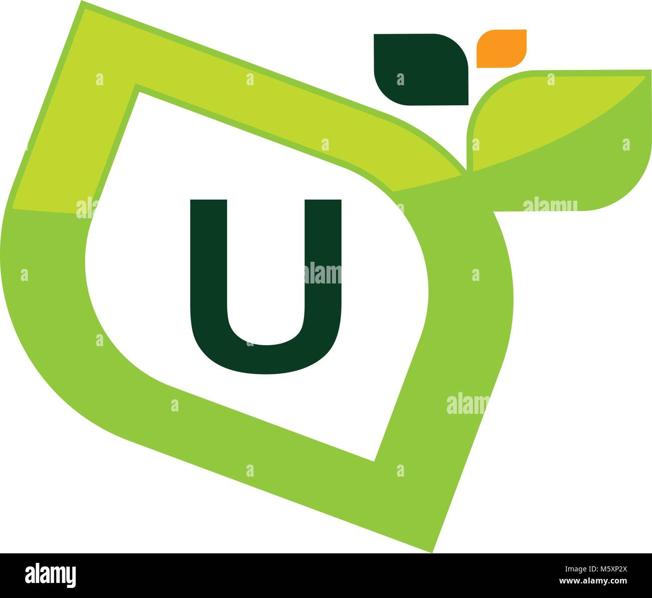 Leaf Initial U Logo Design Template Vector Stock Vector Image & Art - Alamy