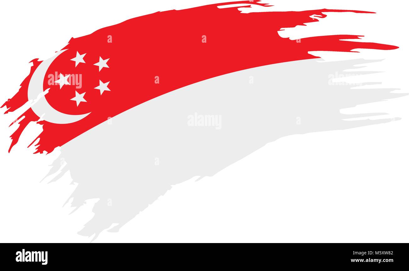 Singapore flag, vector illustration Stock Vector Image & Art - Alamy