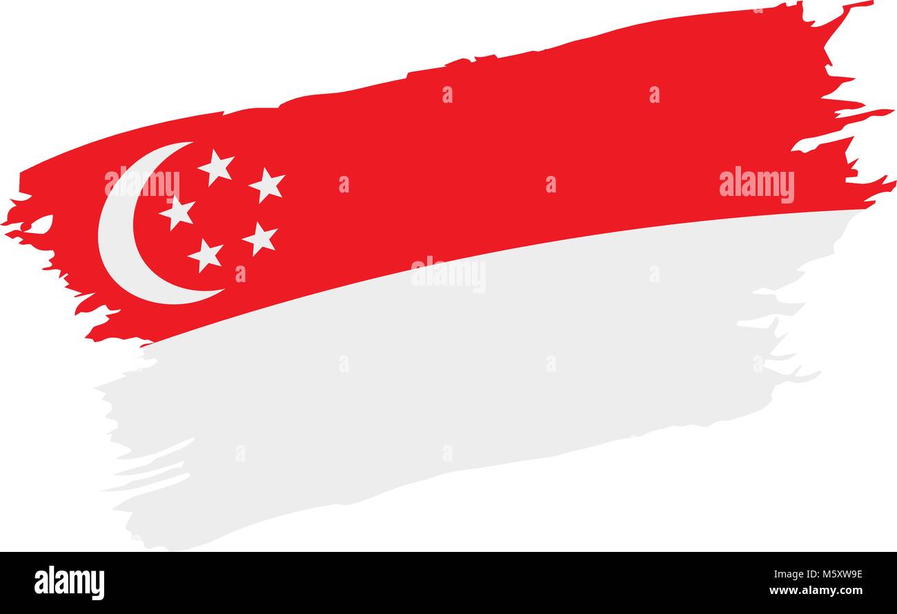 Singapore flag, vector illustration Stock Vector Image & Art - Alamy