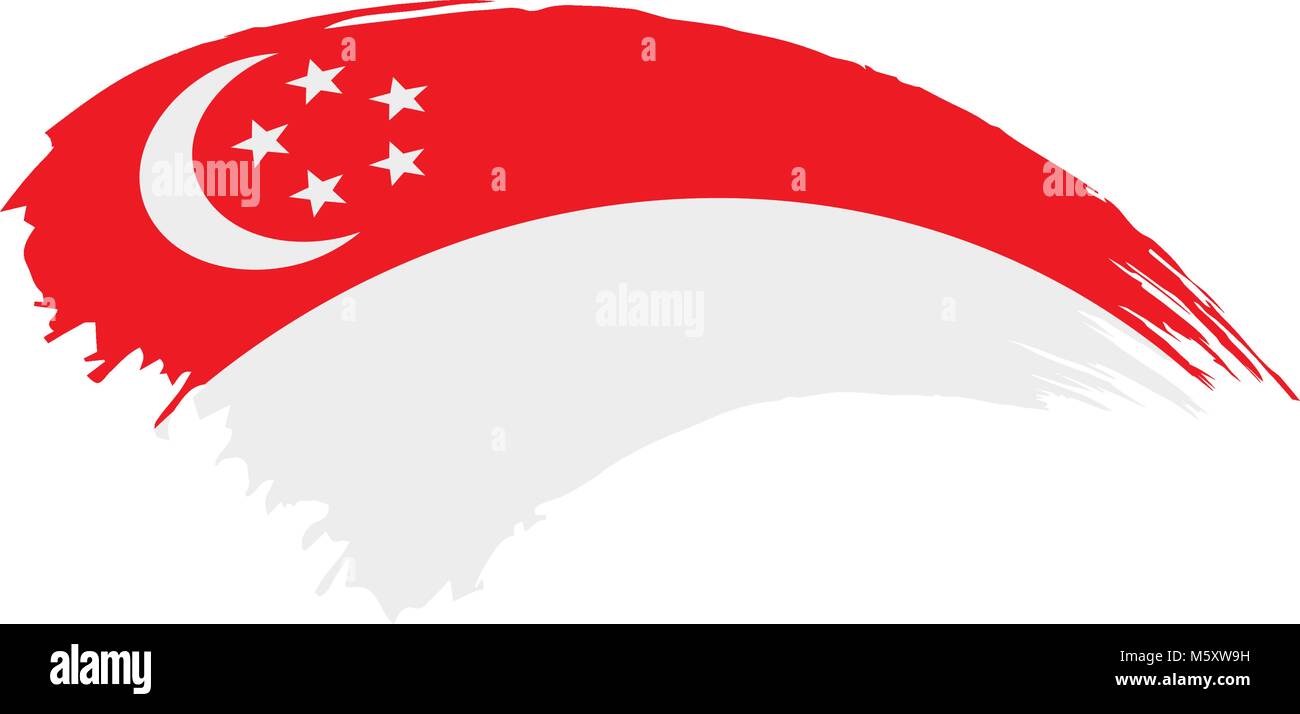 Singapore flag, vector illustration Stock Vector Image & Art - Alamy