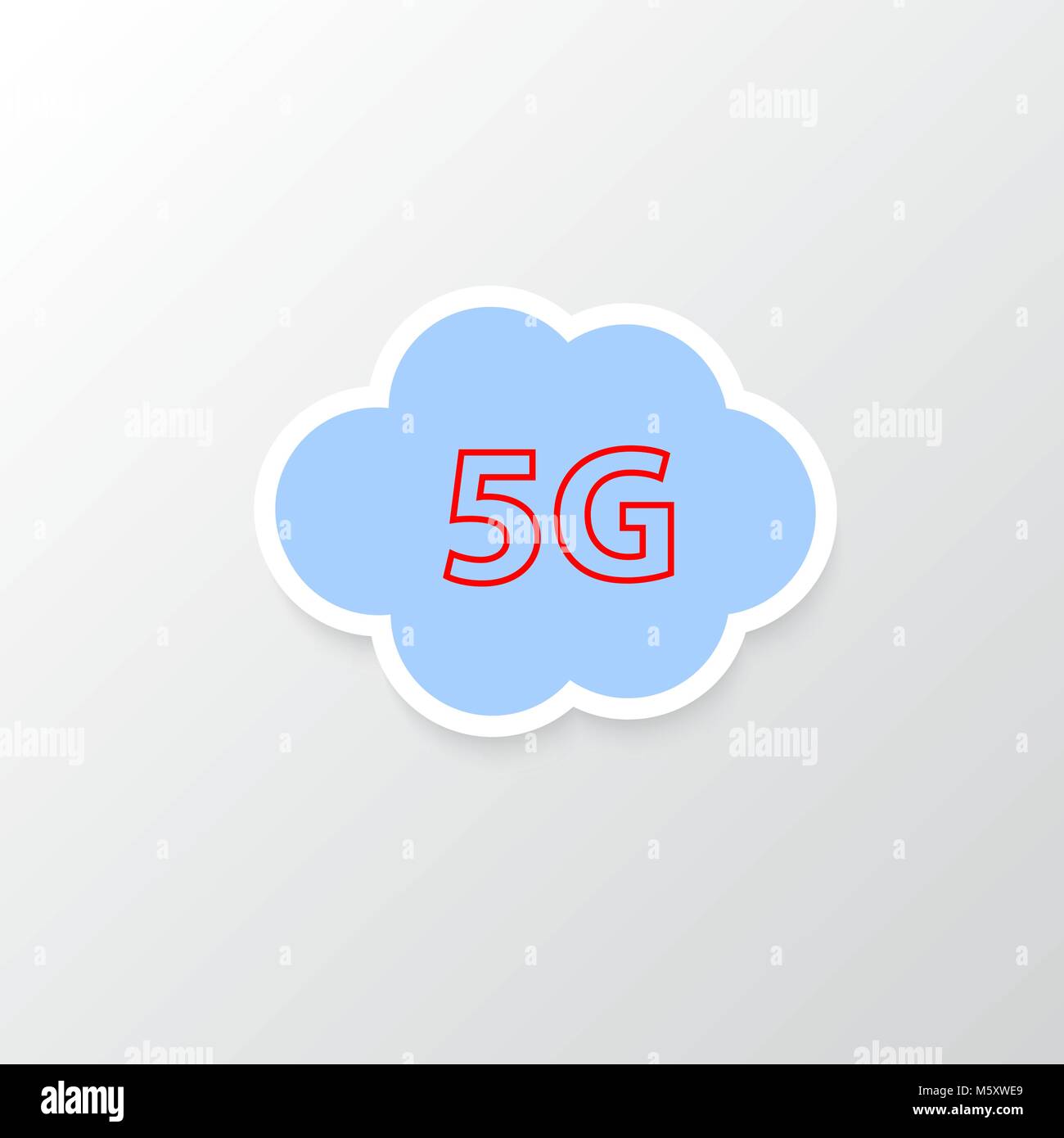 5G cloud wireless Internet connection. Vector illustration Stock Vector ...