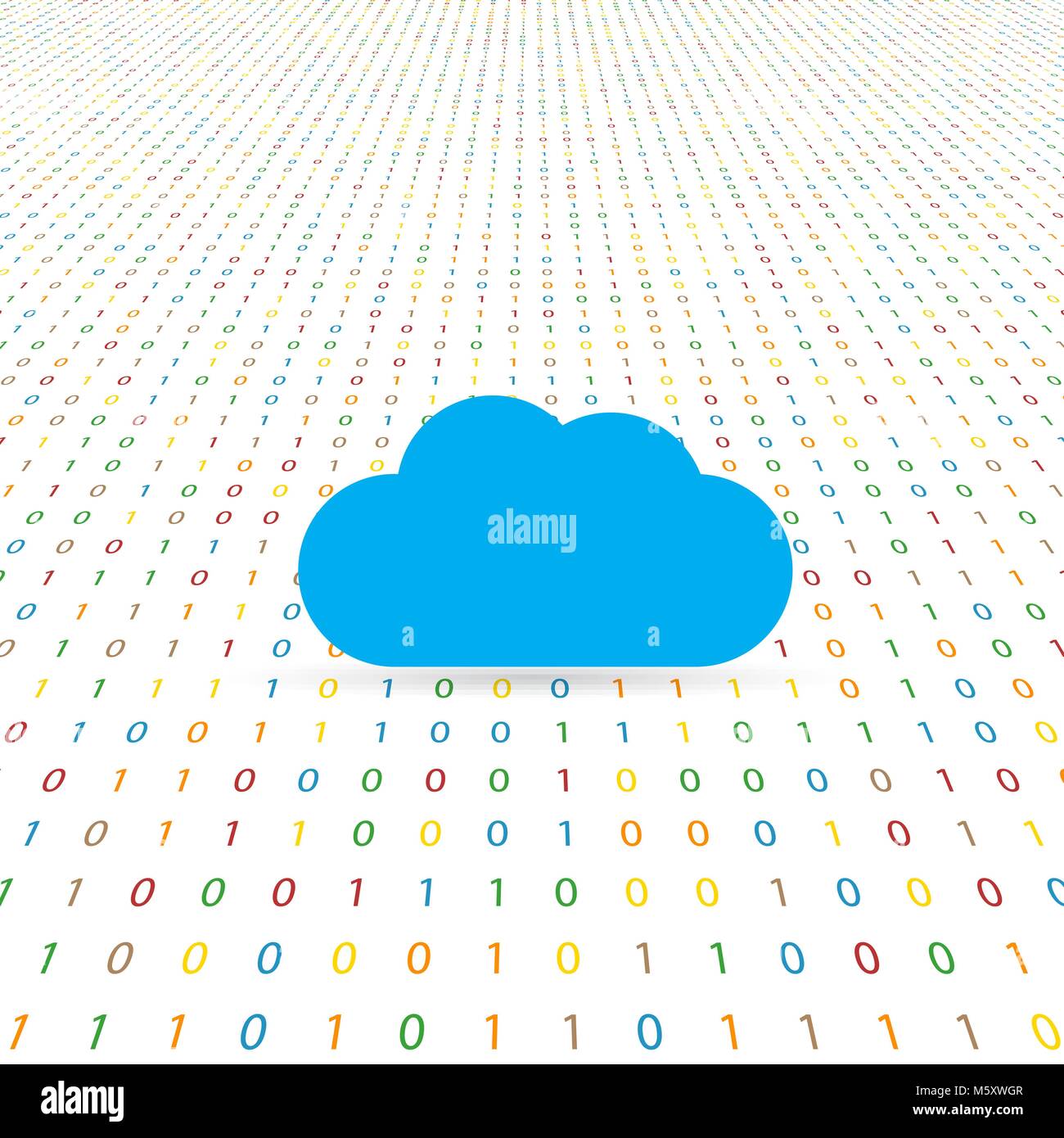 Cloud internet symbol on a digital background. Vector illustration ...