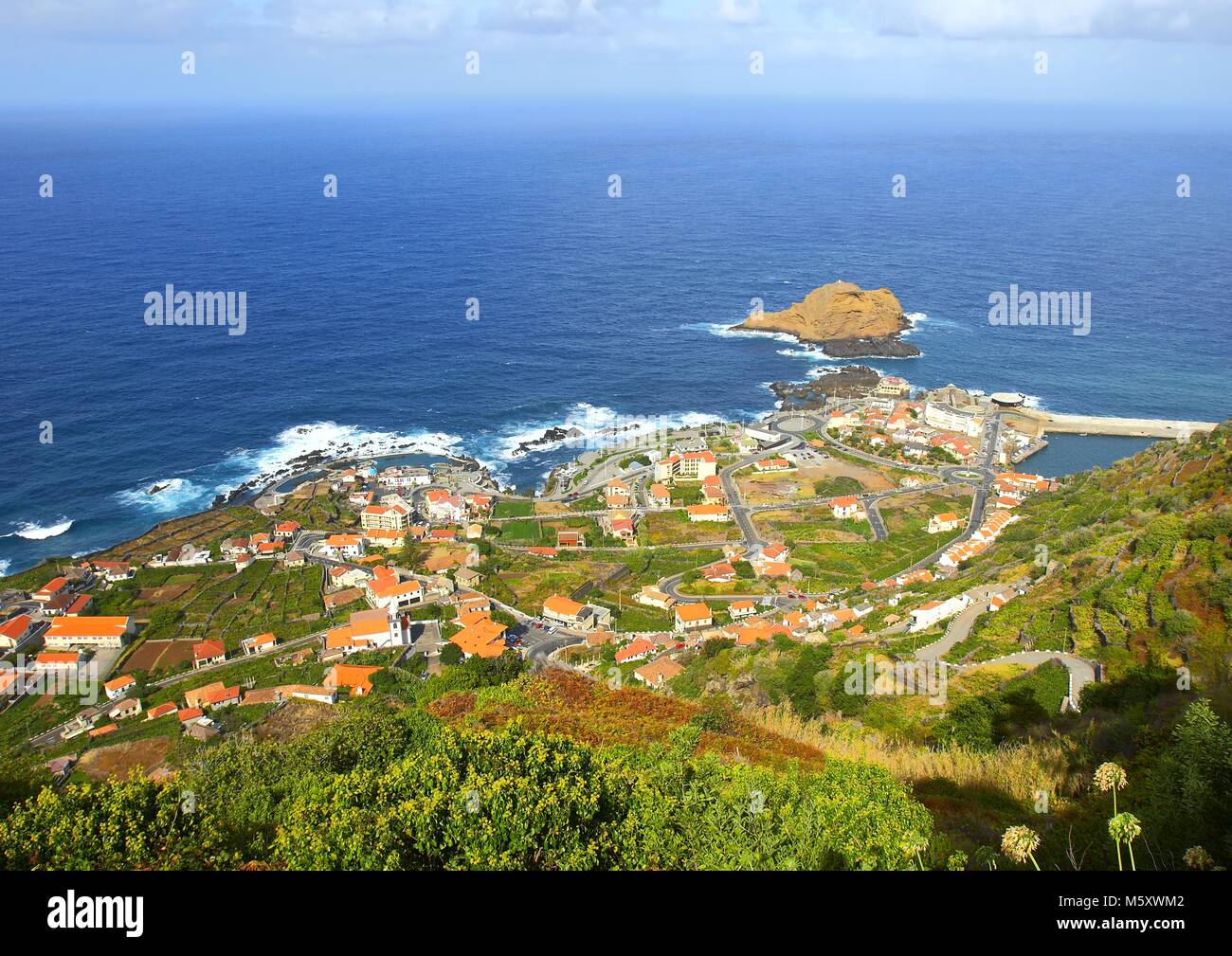 Small ocean town on the island Madiera, Portugal Stock Photo - Alamy