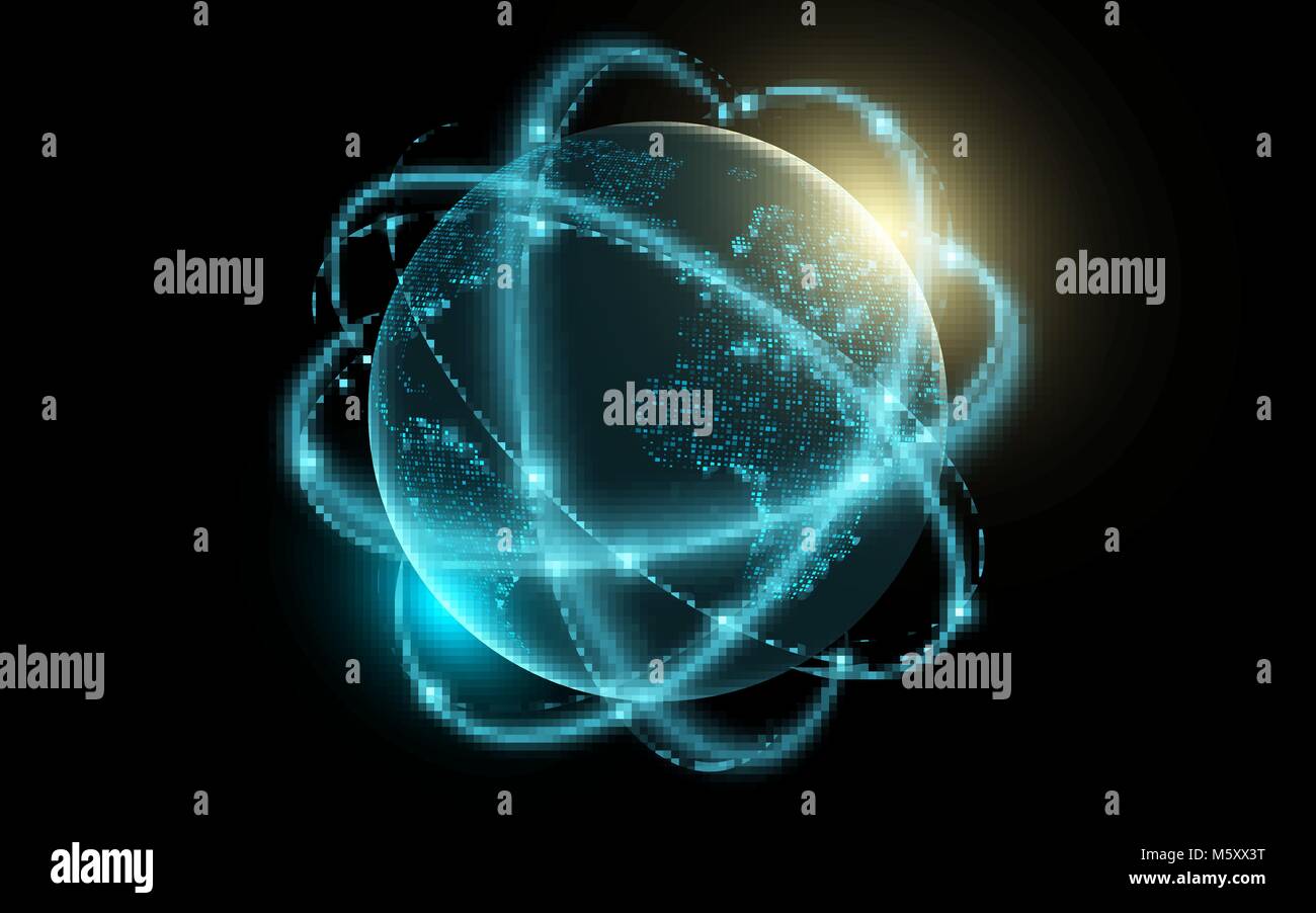 Neon innovation Stock Vector Images - Alamy