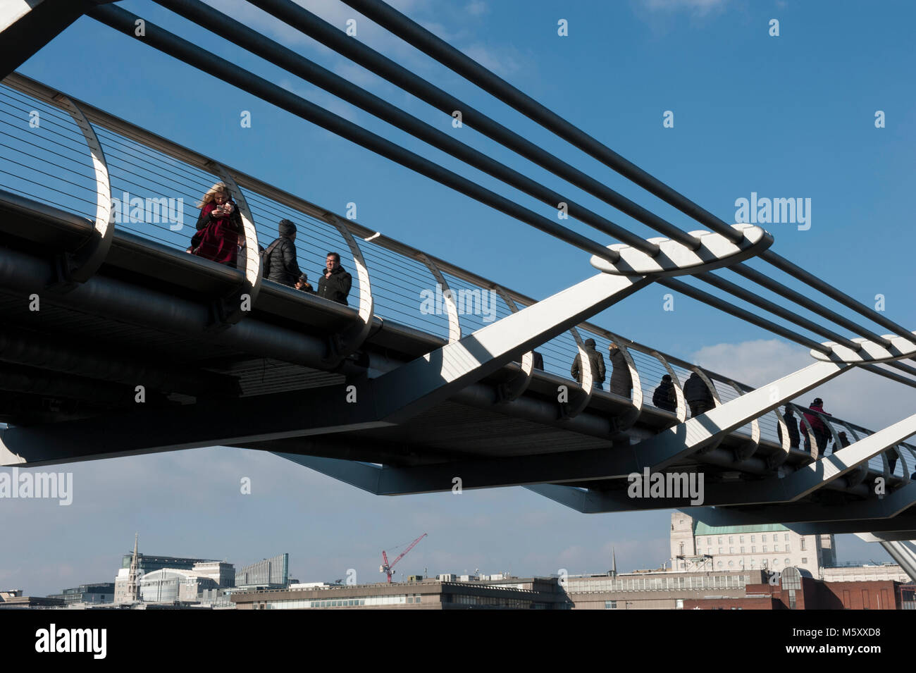 The millennium bridge close up hi-res stock photography and images - Alamy