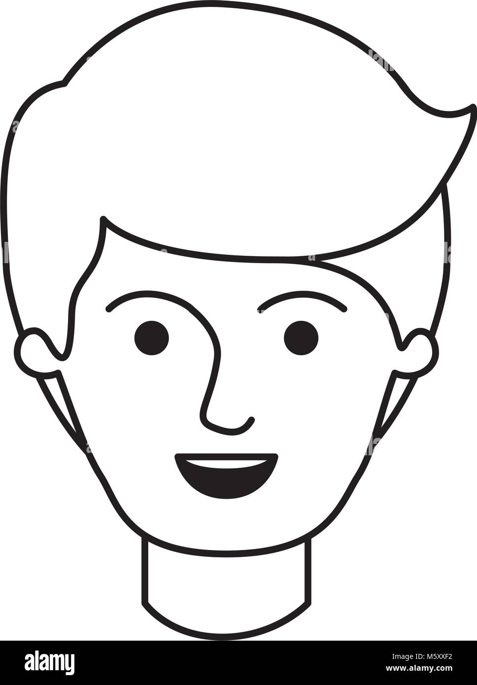 Handsome man side face beautiful Stock Vector Images - Alamy