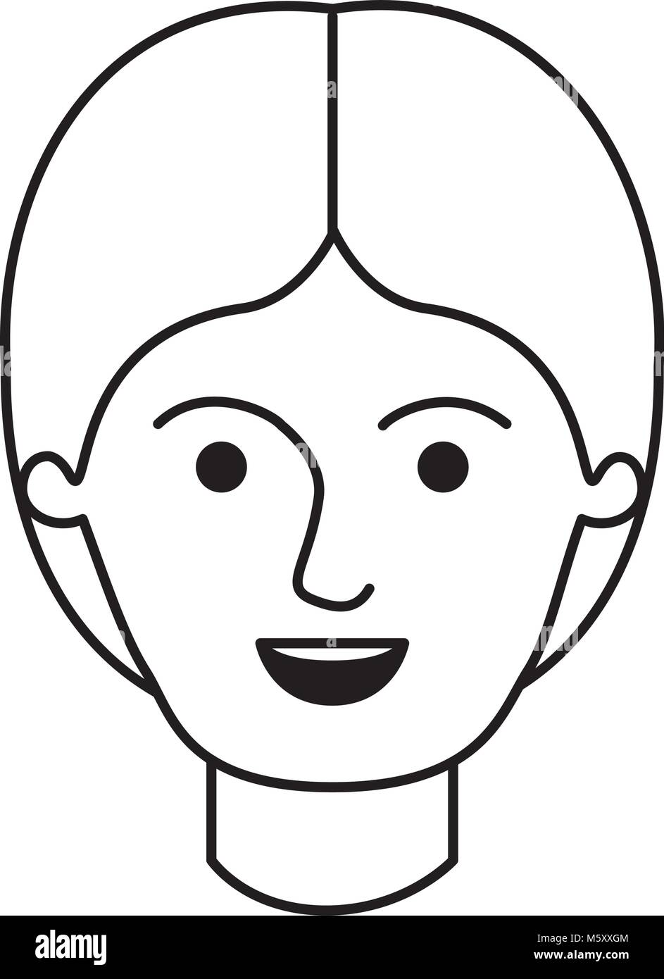 Middle part hairstyle hi-res stock photography and images - Alamy