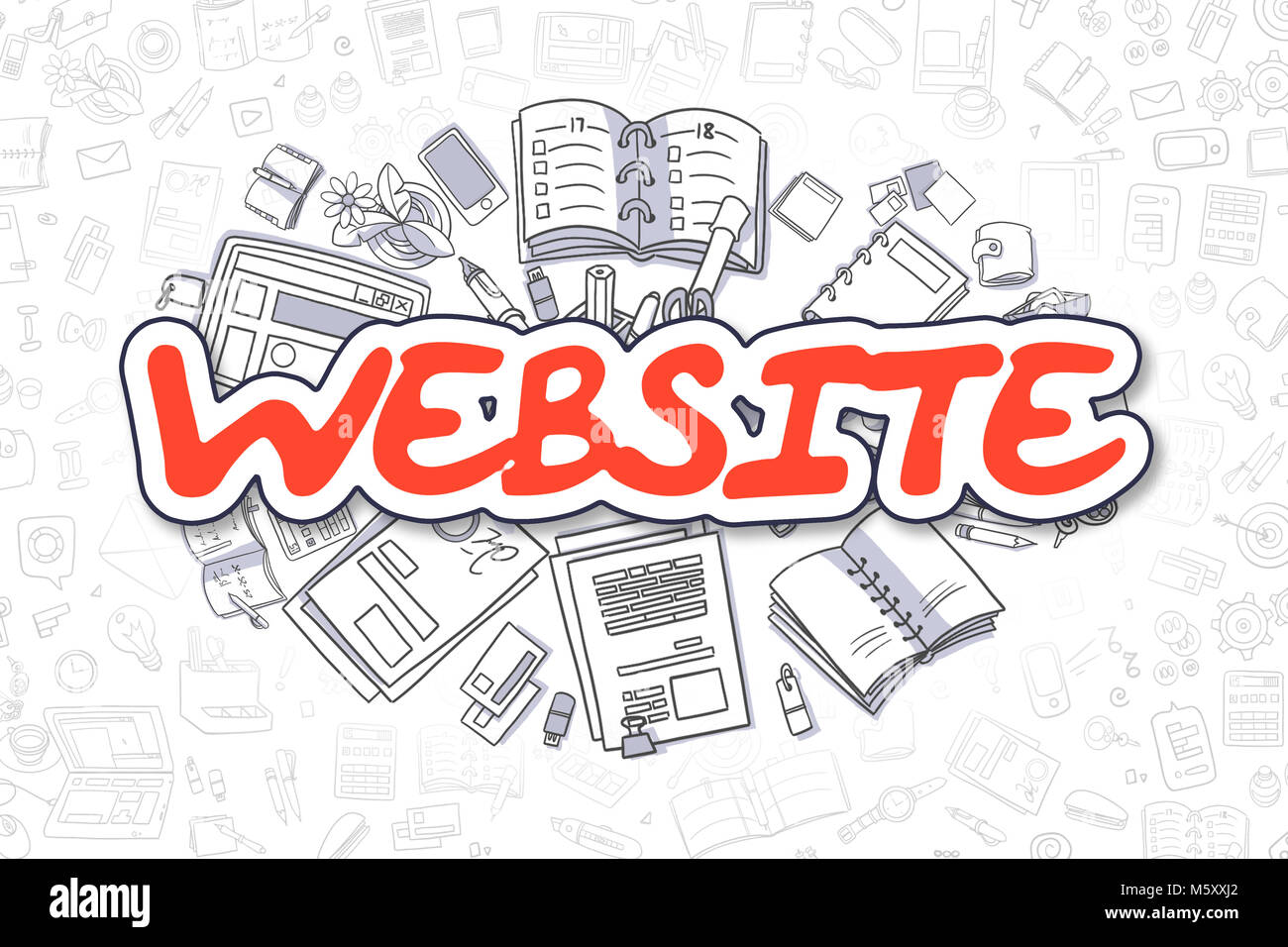 Website - Cartoon Red Word. Business Concept Stock Photo - Alamy