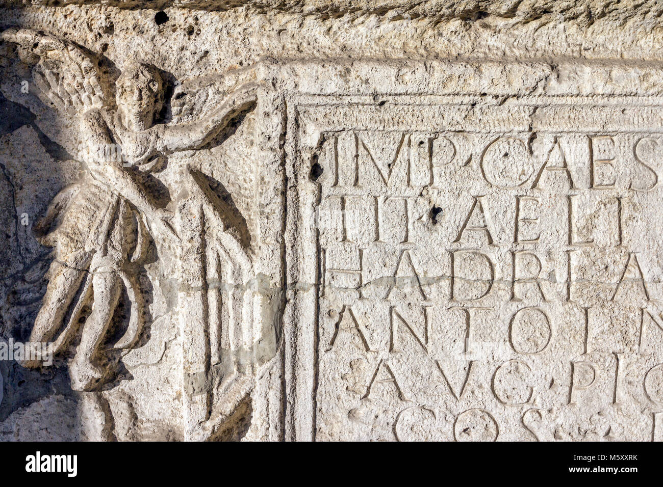 Ancient latin script at the Aquincum Museum in Budapest, Hungary Stock ...