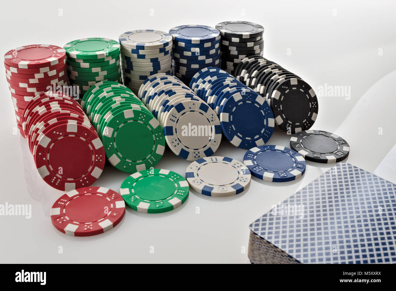 cards and tokens on white background 2 Stock Photo - Alamy