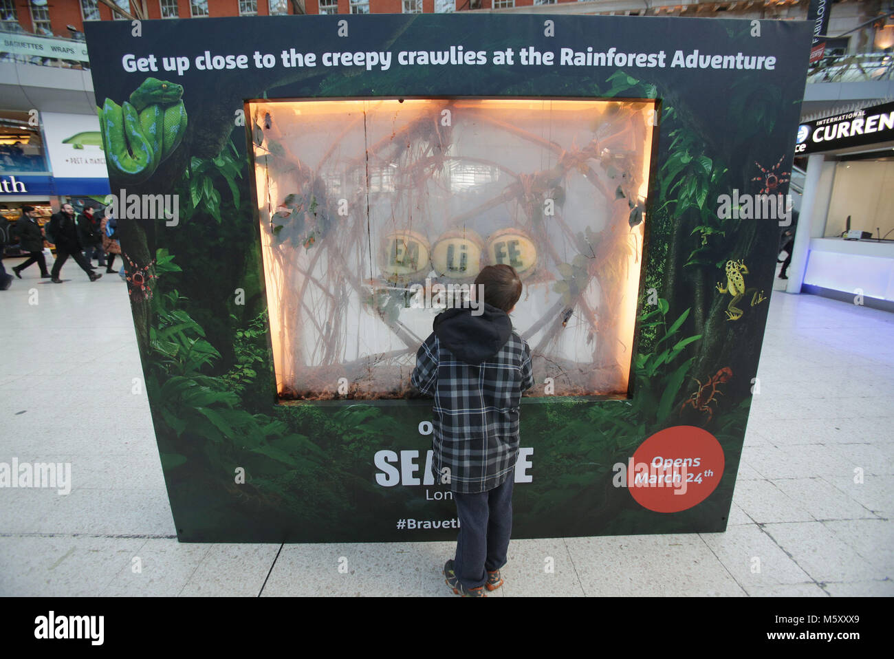 Sea life london unveils worlds first living billboard hi-res stock ...