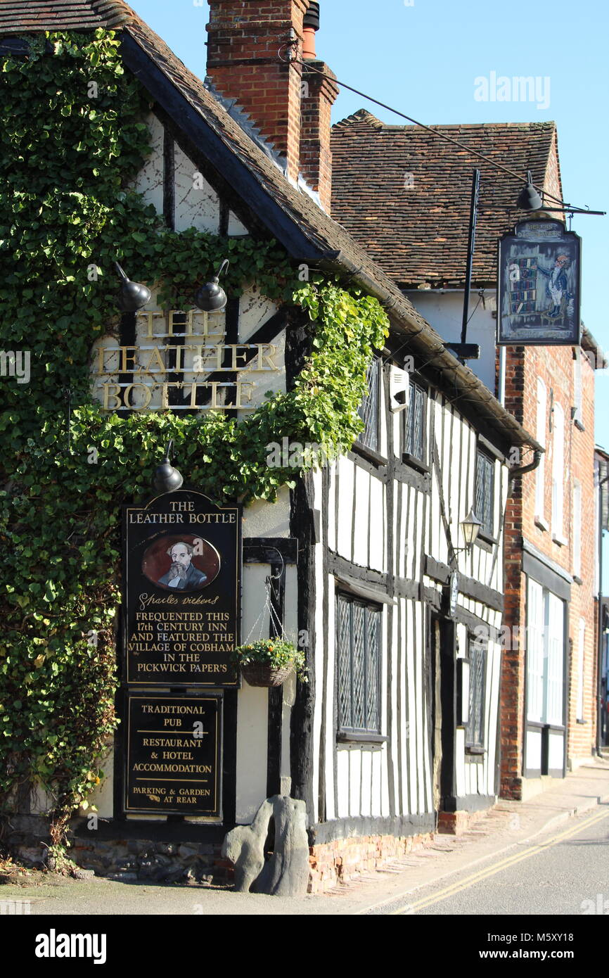 The Leather Bottle Pub, Cobham, Gravesend, Kent a former haunt of ...
