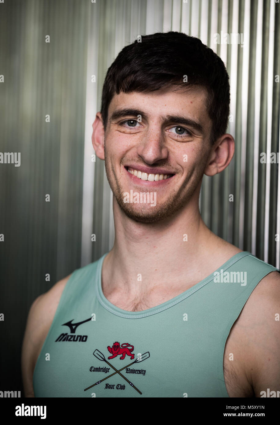 Cambridge's Patrick Elwood during the Boat Race crew announcement and ...
