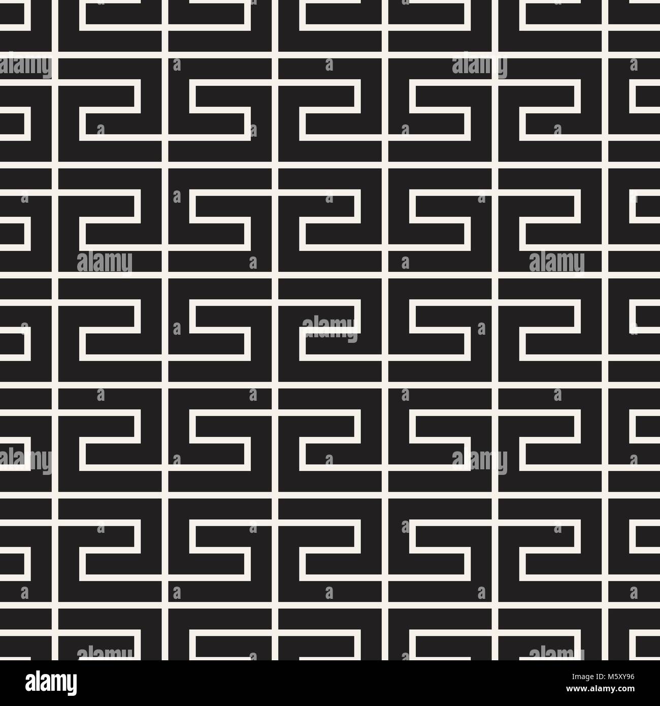Vector Seamless Lattice Pattern Modern Stylish Texture With Monochrome