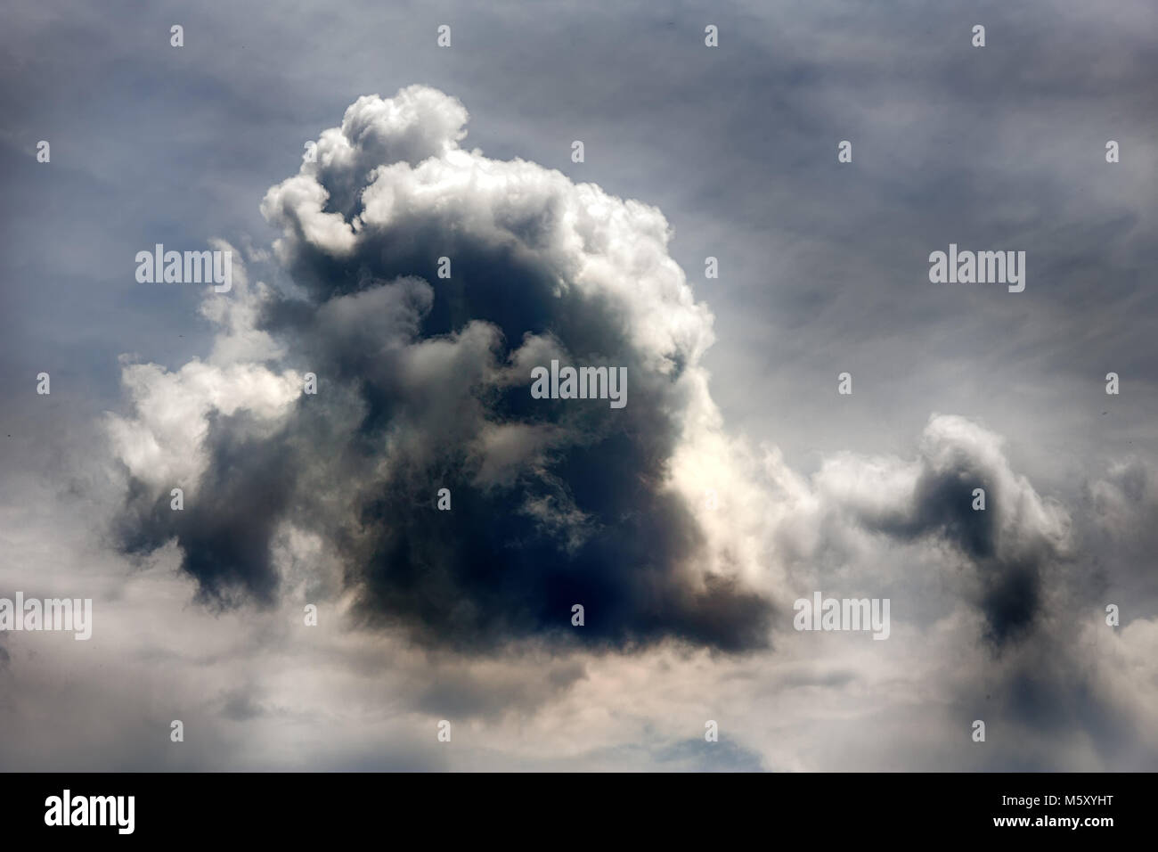 Storm clouds after rain. multilevel heavenly landscapes. Remnants of ...