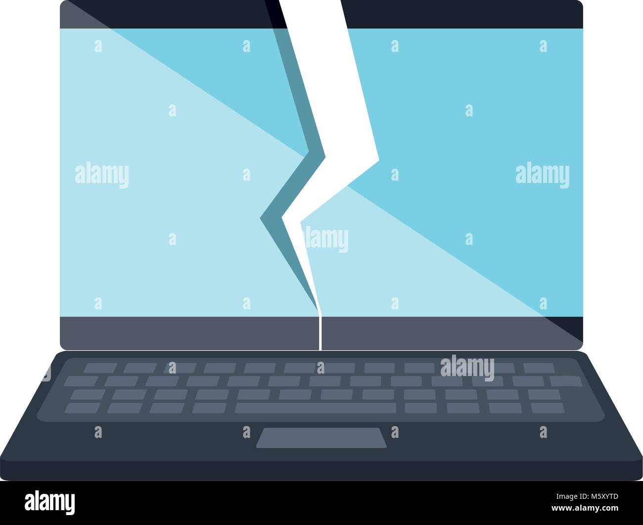 laptop computer broken display Stock Vector Image & Art - Alamy