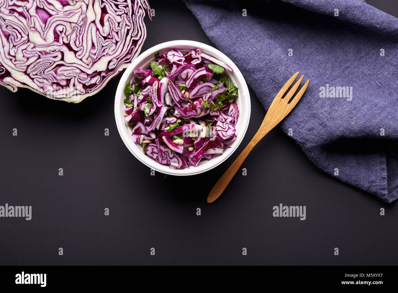 Purple cabbage salad hi-res stock photography and images - Alamy