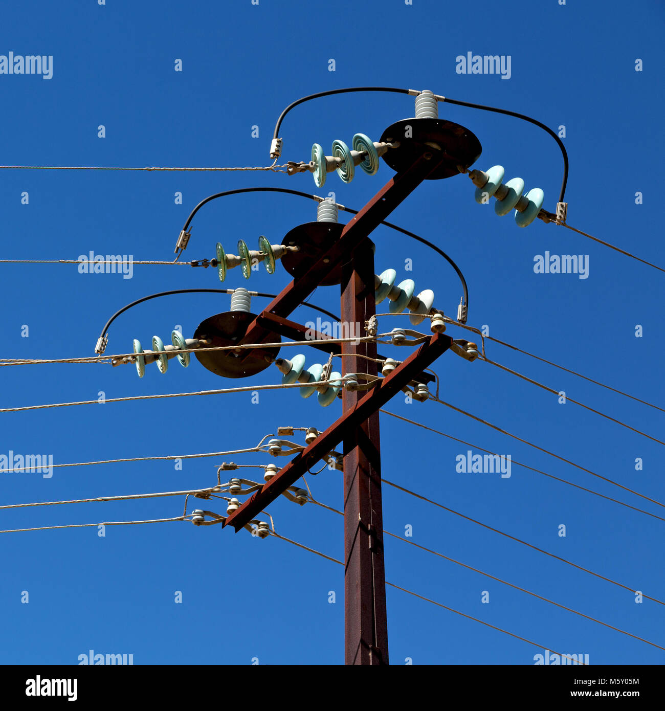 in australia the concept of power line with electrical pole in the ...