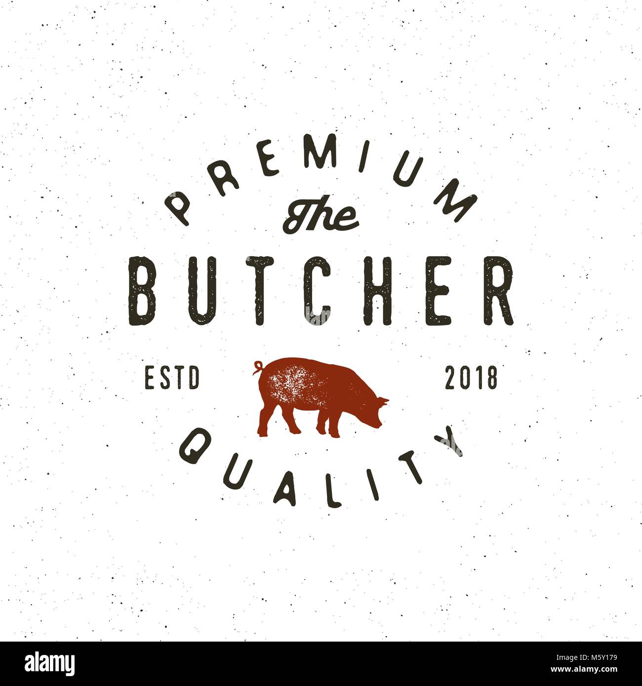 Pig butchery illustration Stock Vector Images - Alamy