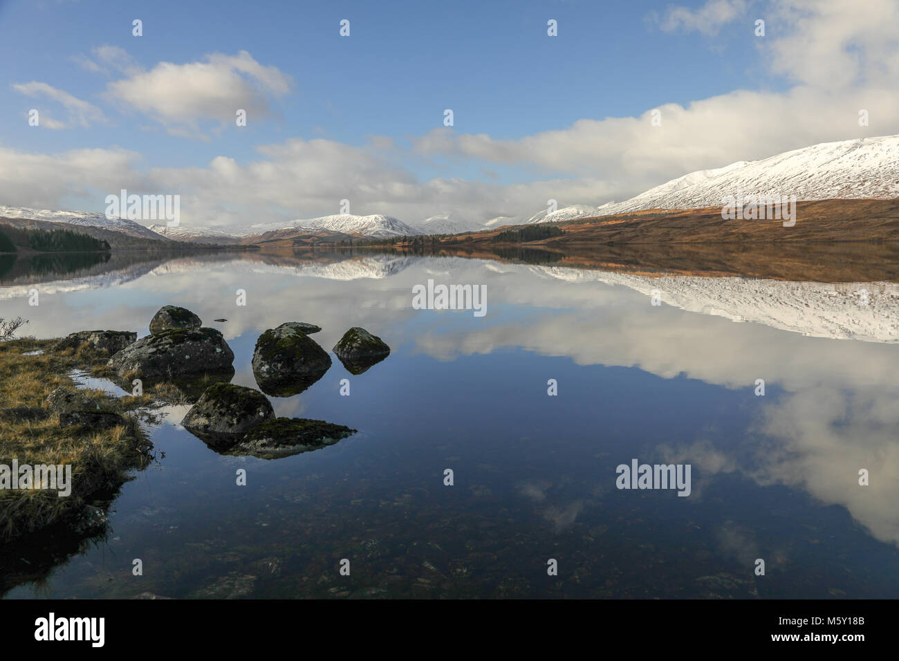 Scottish winter scenes in the Glencoe national park, Scottish highlands ...