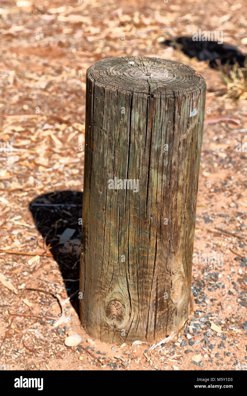 abstract texture background of a wood pole and the dirty ground Stock ...