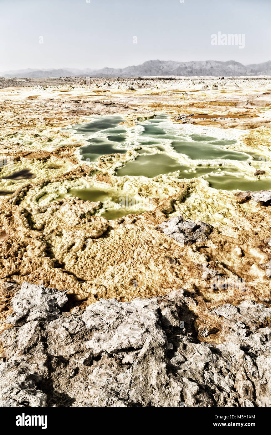 in danakil ethiopia africa the volcanic depression of dallol Stock ...