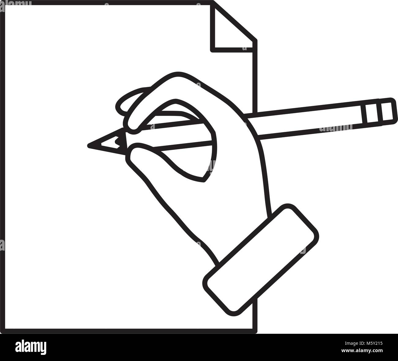 hand writing with pencil Stock Vector Image & Art - Alamy