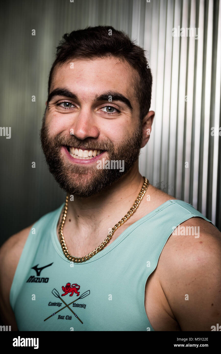 Cambridge's Dara Alizadeh during the Boat Race crew announcement and ...