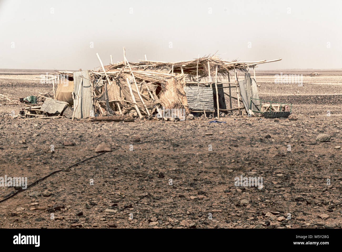 in ethiopia africa the poor house of people in the desert of stone ...