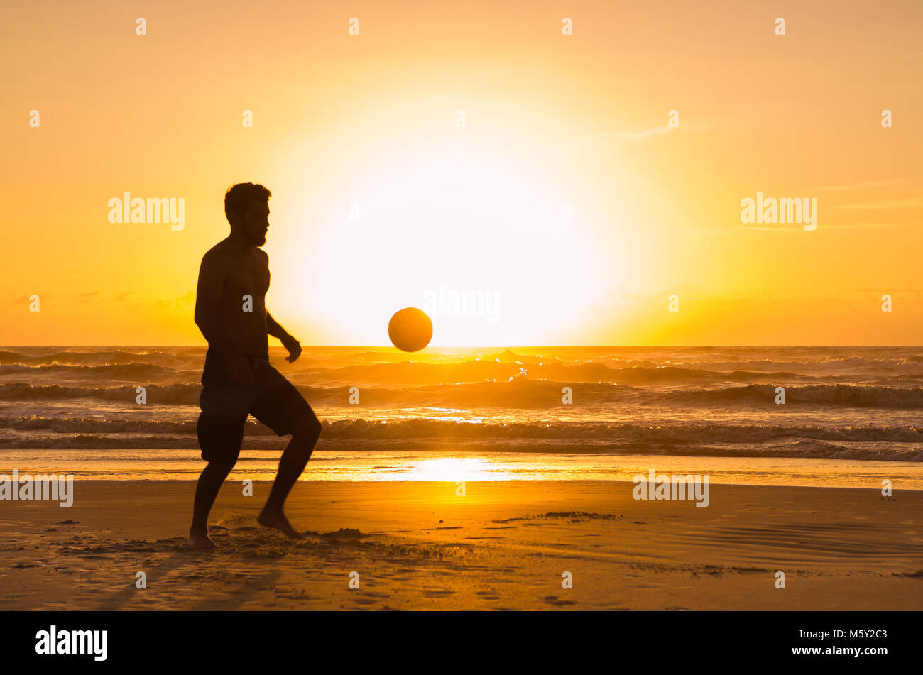 Beach Soccer Sunset
