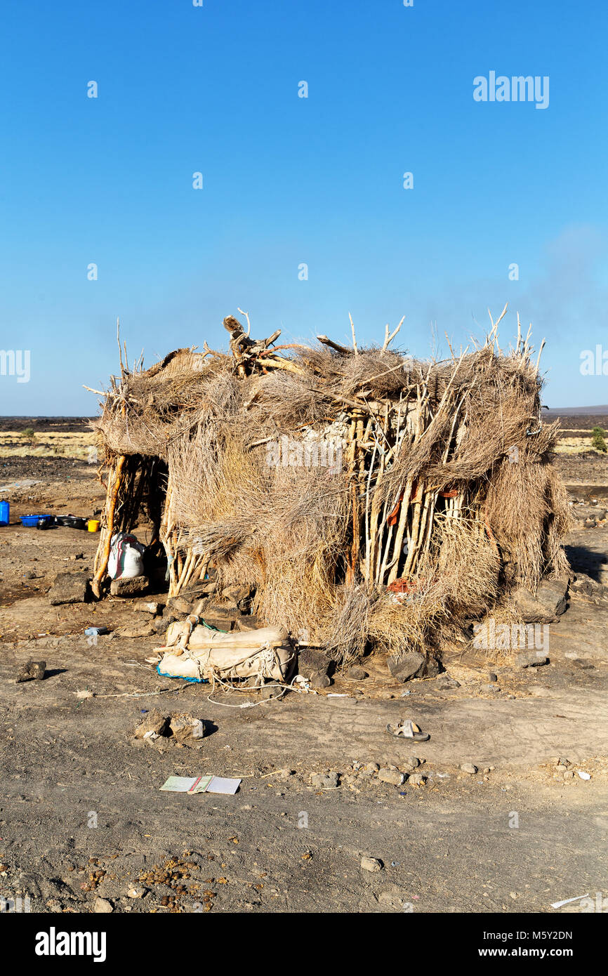 in ethiopia africa the poor house of people in the desert of stone ...
