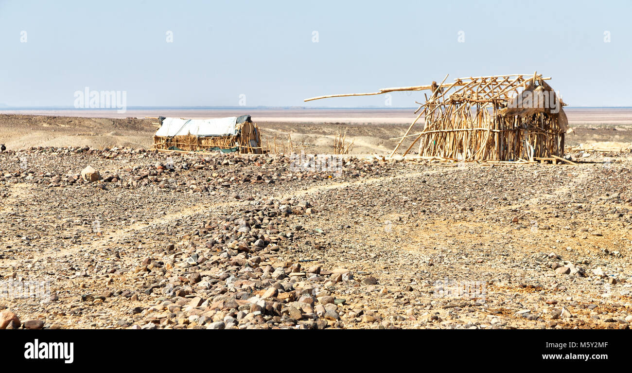 in ethiopia africa the poor house of people in the desert of stone ...