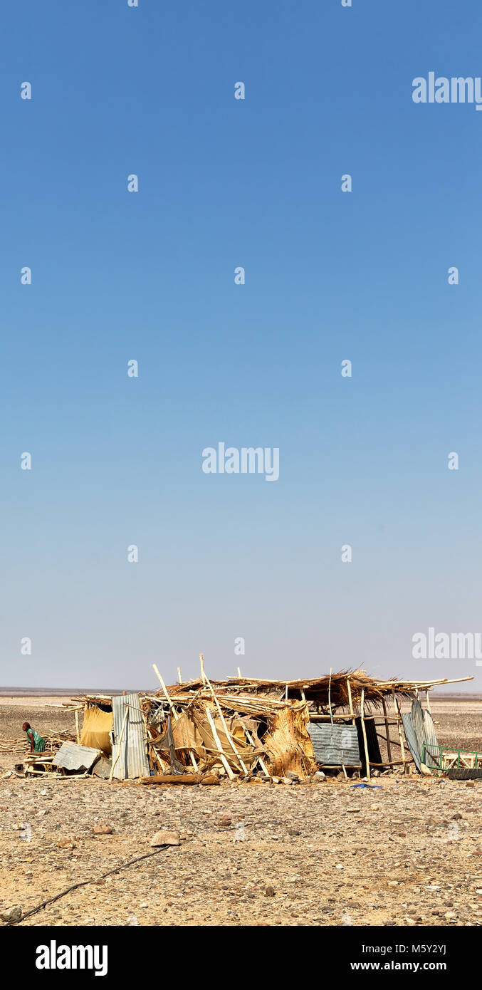 in ethiopia africa the poor house of people in the desert of stone ...