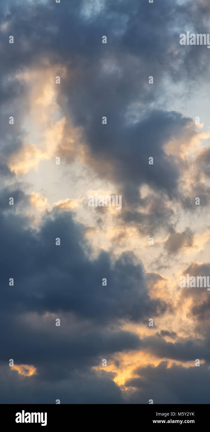 abstract background texture of the empty sky and the sun near the cloud ...