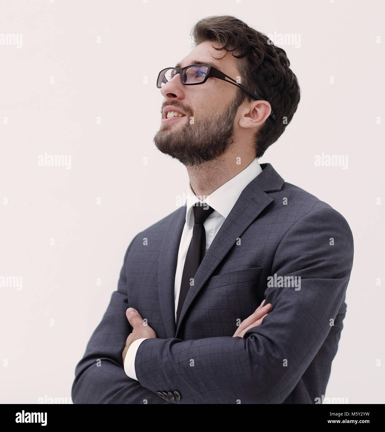 brooding handsome guy lifted his head up Stock Photo - Alamy