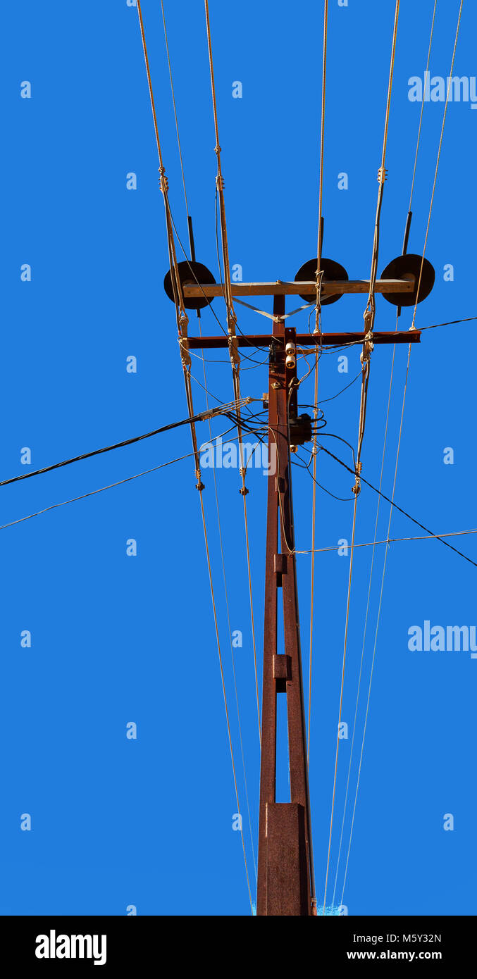 in australia the concept of power line with electrical pole in the ...