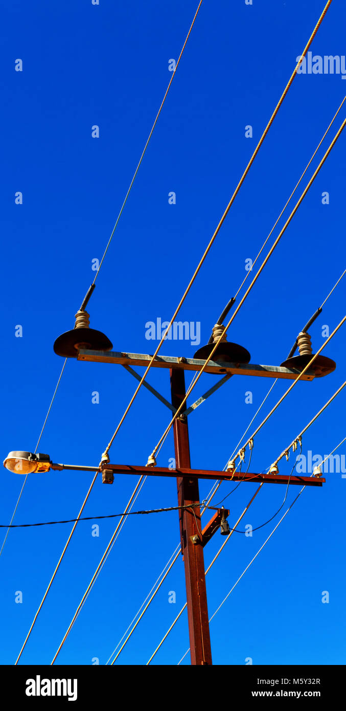 in australia the concept of power line with electrical pole in the ...