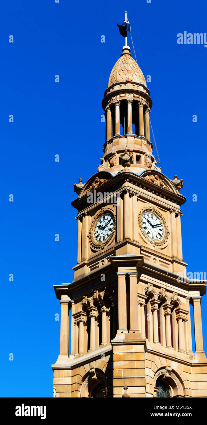 in australia sydney the antique clock tower Stock Photo - Alamy