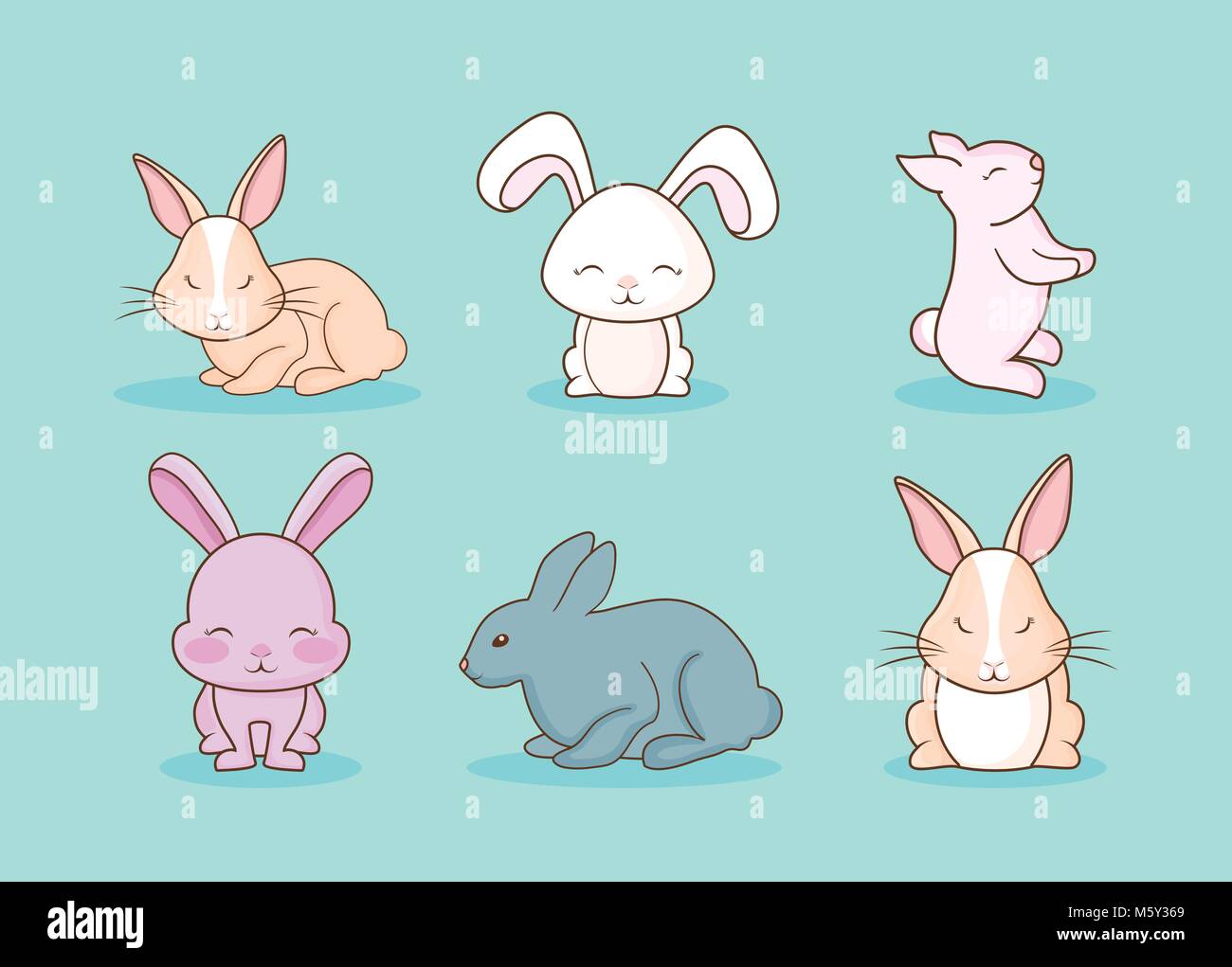 Cute rabbits design Stock Vector Image & Art - Alamy