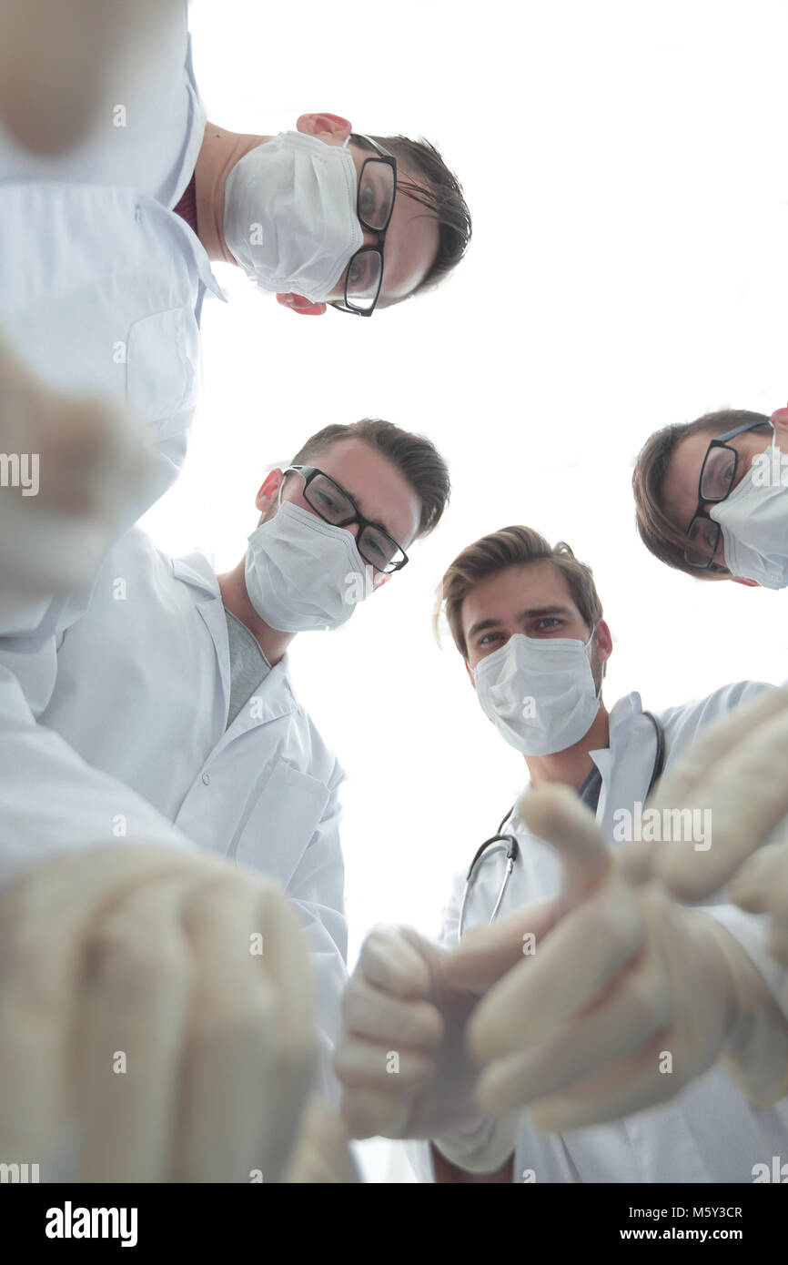 bottom view.surgical team at work Stock Photo - Alamy