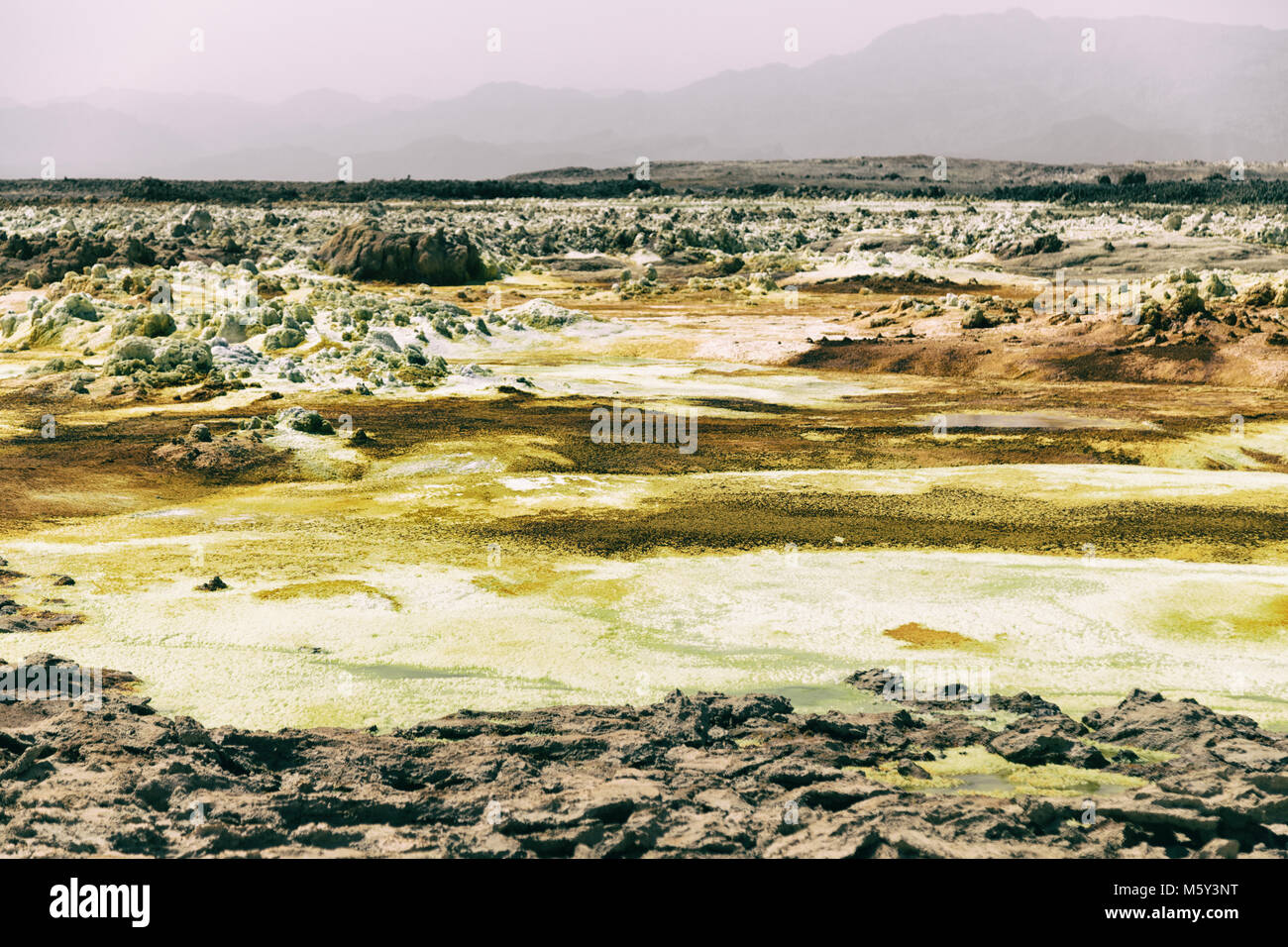 in danakil ethiopia africa the volcanic depression of dallol Stock ...