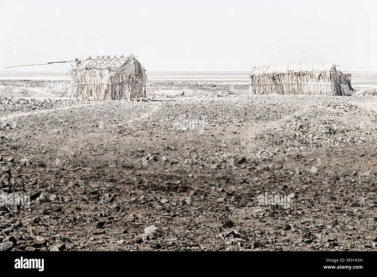 in ethiopia africa the poor house of people in the desert of stone ...