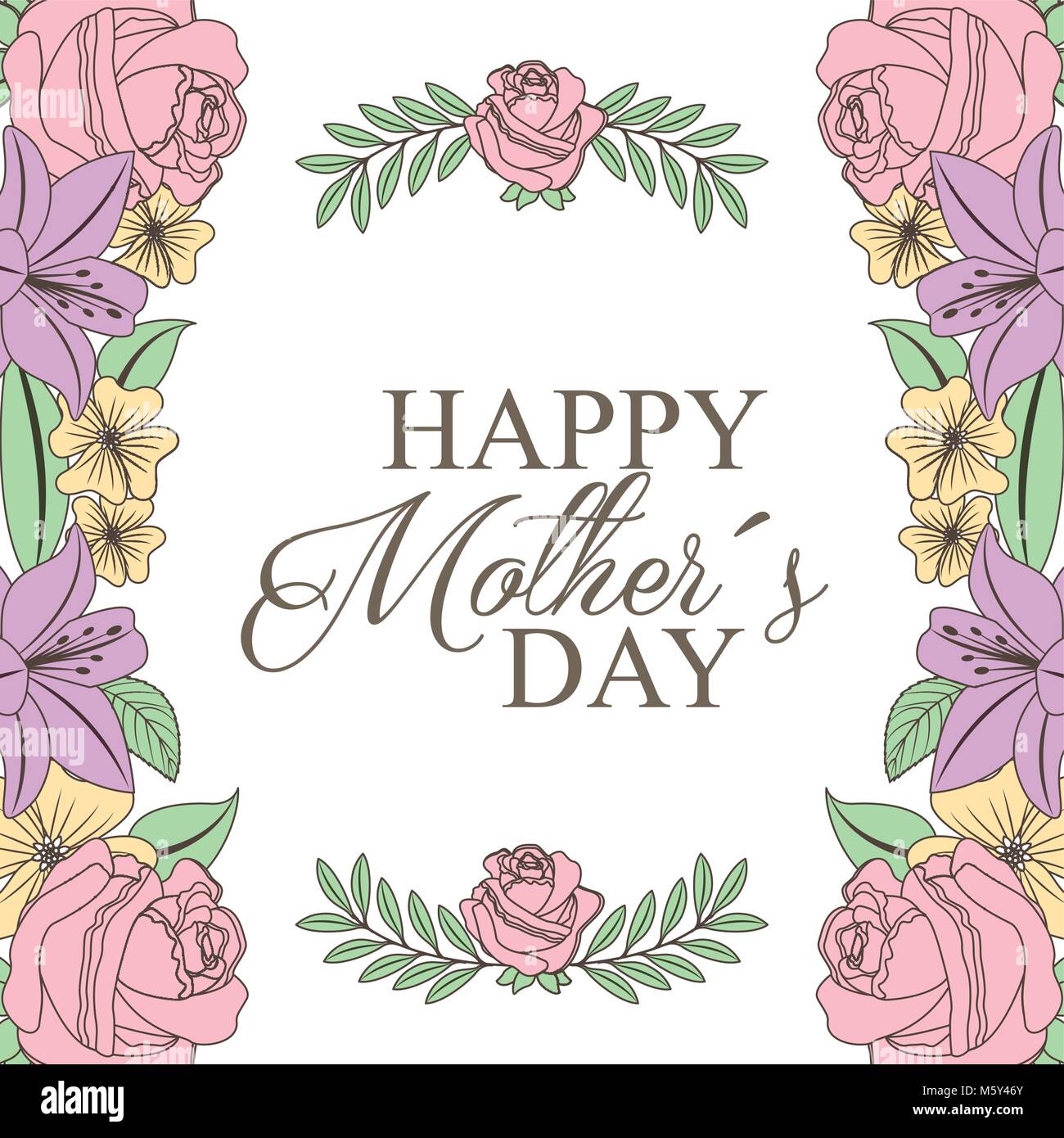 happy mothers day card Stock Vector Image & Art - Alamy